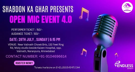 Open Mic Event By Shabdon Ka Ghar 4 - Ahmedabad